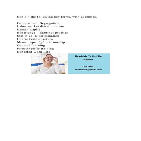 Explain the following key terms, with examples.Occupational Segr.docx
