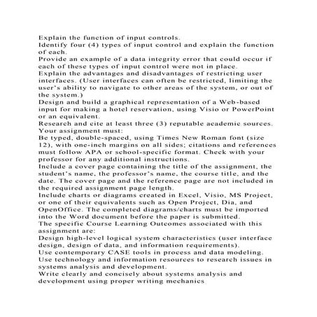 Explain The Function Of Input Controlsidentify Four 4 Types Of Docx 8221