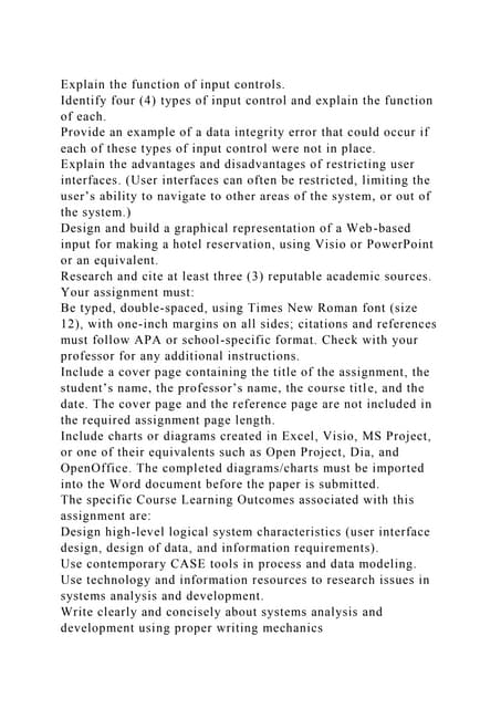 Explain The Function Of Input Controlsidentify Four 4 Types Of Docx 8221