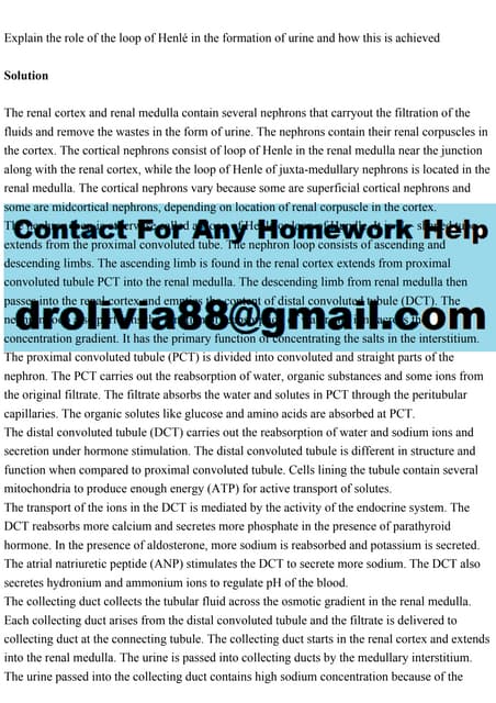 Structure of nephron and functions of its parts | PPT