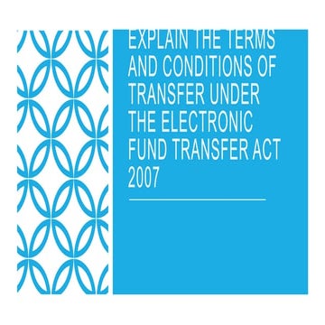 Explain the terms and conditions of transfer under | PPT