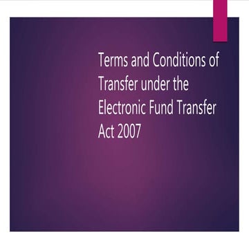 Explain the terms and conditions of transfer under | PPT