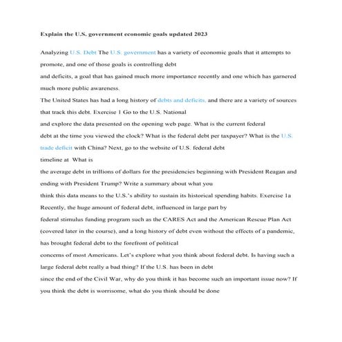 The National Debt History, Trends And Impact | PPT