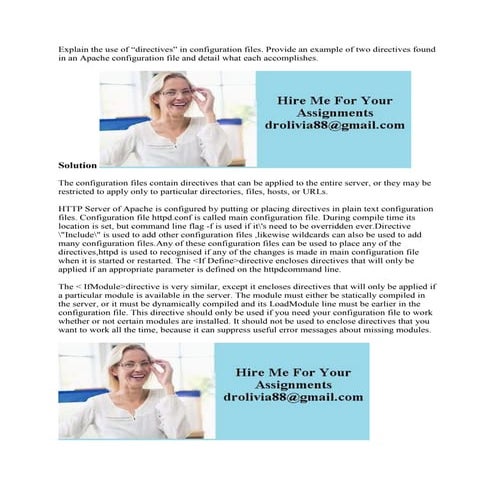 Explain The Use Of Directives In Configuration Files Provide An Examp Docx