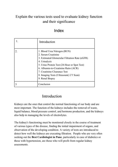 Renal Biomarkers for Early Detection, A Breakthrough in Kidney Disease ...