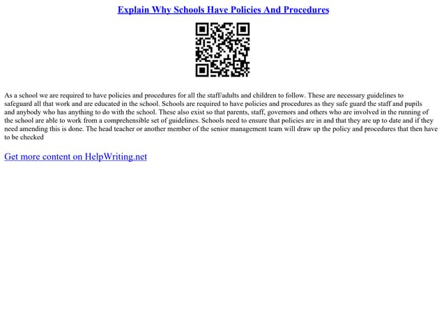 Explain Why Schools Have Policies And Procedures PPT explain-why-schools-have-policies-and-procedures-ppt