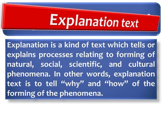Explanation Text | PPT