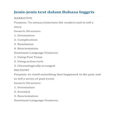 Explanation about text types | PDF