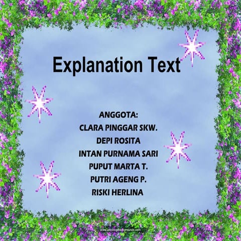 Features of an Explanation Text | PPT