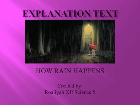 explanation text - how does the rain happen? | PPT