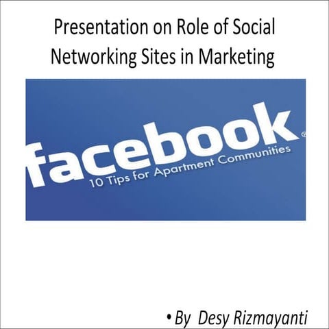 Role of Social Networking in Marketing | PPT
