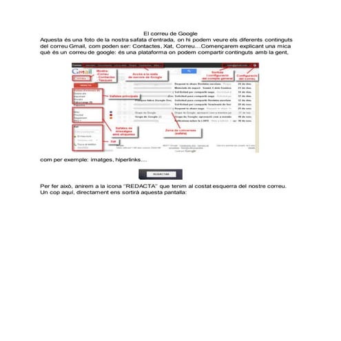 Explicació del Gmail | DOCX