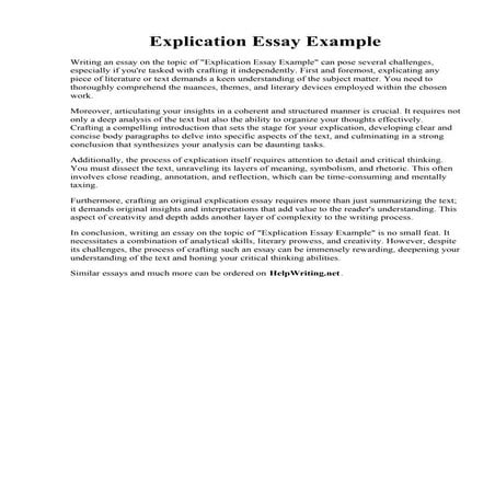 Explication Essay Example. Poetry explication essay - Orozco 1 Poetry ...