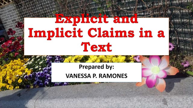 Explicit versus implicit meaning | PPTX