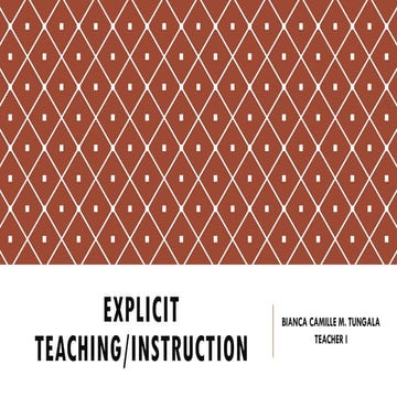 Explicit teaching strategy.powerpointptx | PPTX