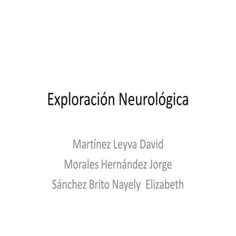 EXPLORACION DE PARES CRANEALES | PPTX