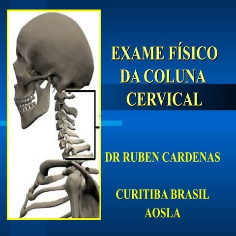 Exploracion de la columna cervical | PPT