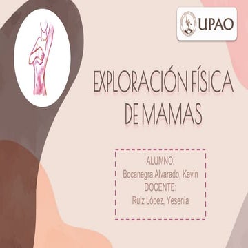 SEMIOLOGIA DE LAS MAMAS. DR, HANMER ROA. 2020 | PPTX