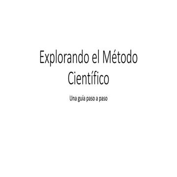 Método científico: estructura y pasos detallados | PPTX