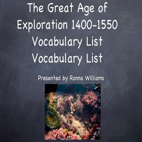 Exploration Vocabulary | PPT