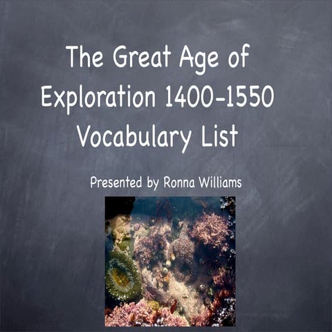 Exploration Vocabulary | PDF