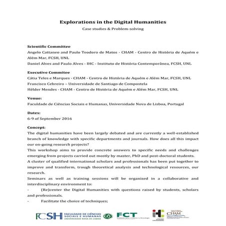 Explorations in the Digital Humanities Case studies & Problem-solving | PDF