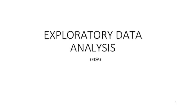 Exploratory Data Analysis Eda Pptx Computing Technology And Computing 3564