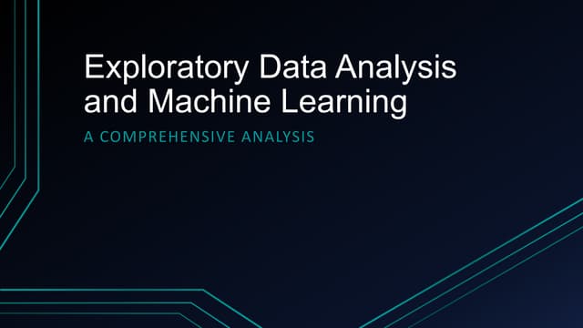 Exploratory Data Analysis And Machine Learningpptx Physics Science