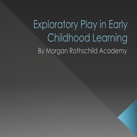 Exploratory Play in Early Childhood Learning | PPTX