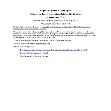 Explore your-blind-spot | PDF | Eye and Vision Conditions | Diseases and Conditions