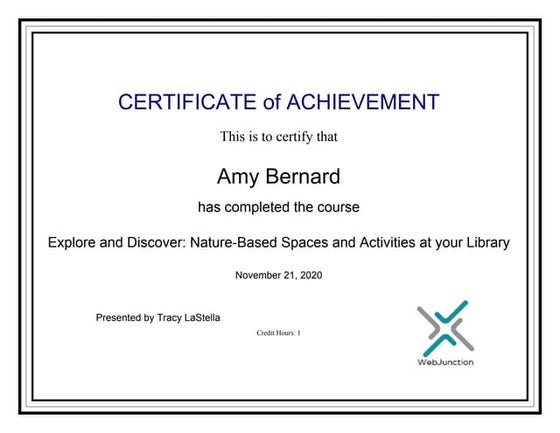 Telling the library story certificate of completion | PPT