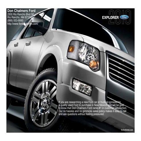 2010 Ford Explorer Albuquerque | PDF