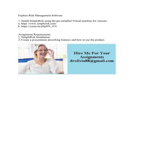 Explore Risk Management Software 1- Install SimpleRisk using the pre-.pdf