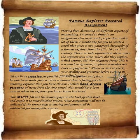 Explorer Short Research Assignment | PPT