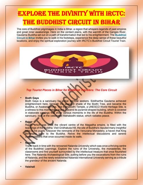 IRCTC Buddhist Circuit Tourist Train Buddha Stupa Sarnath Tour.pdf