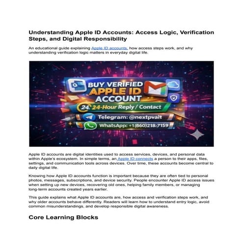 Explore the Top 10 Sites for Buying Apple ID Accounts in 2026.pdf