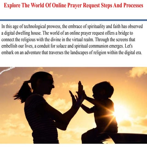 Expanding The Circle Of Prayer With Online Prayer Request.pptx