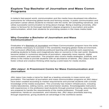 Explore Top Bachelor of Journalism and Mass Comm Programs.pdf