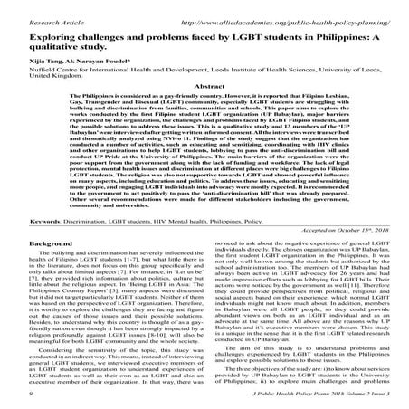 Exploring challenges-and-problems-faced-by-lgbt-students-in-philippines-a-qualitative-study | PDF