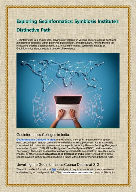 Exploring the World of Geoinformatics: A Gateway to a Digital Future | DOCX