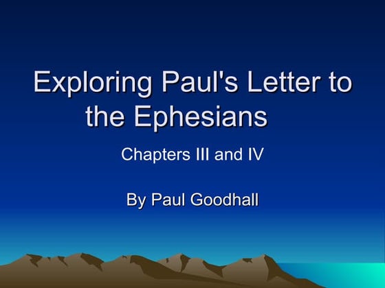 Ephesians | PPTX | Christianity | Religion & Spirituality