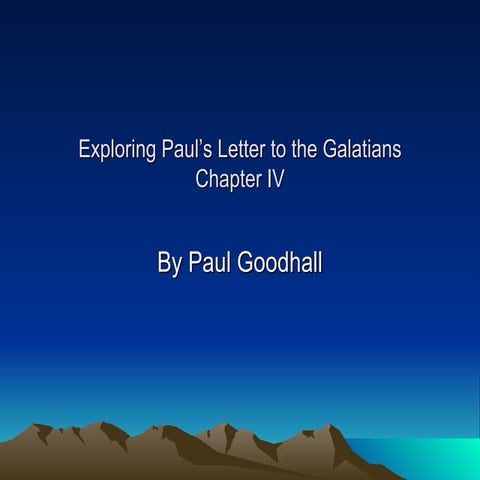 Exploring Paul’S Letter To The Galatians.Ppt Chapter Iv | PPT ...