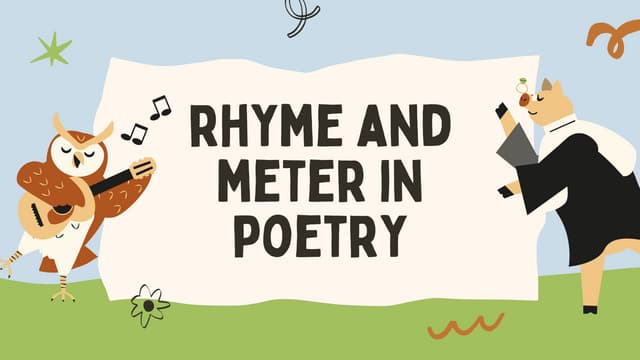 English 9 - Poetry | PPTX