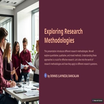 Exploring types of Research Methodologies | PPT