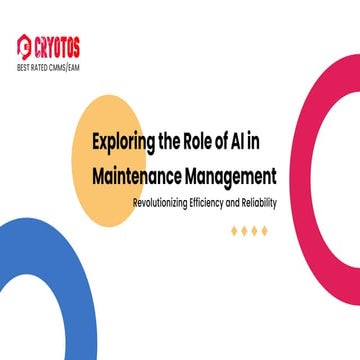 Exploring the Role of AI in Maintenance Management | PDF