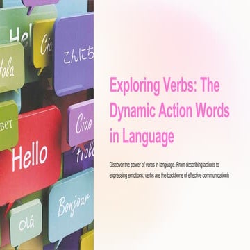 Action Verbs Presentation | PPTX