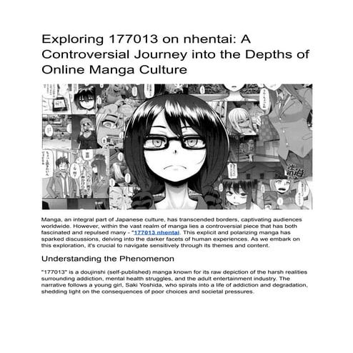 Exploring 177013 on nhentai A Controversial Journey into the Depths of Online Manga Culture.pdf