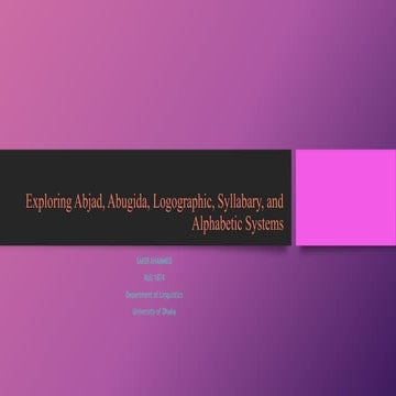 Exploring Abjad, Abugida, Logographic, Syllabary.pptx