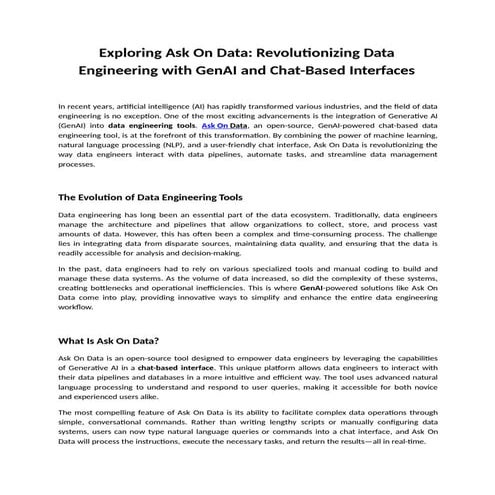 Exploring Ask On Data Revolutionizing Data Engineering with GenAI and Chat Based Interfaces.pptx