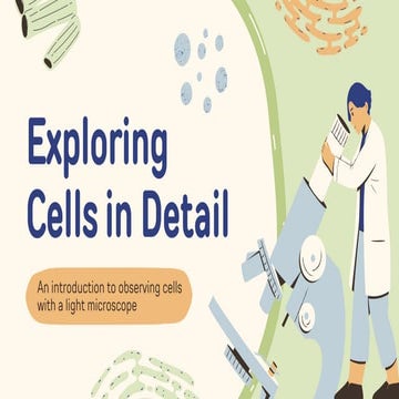 Exploring Cells in Detail Education Presentation in 0 Hand Drawn ...